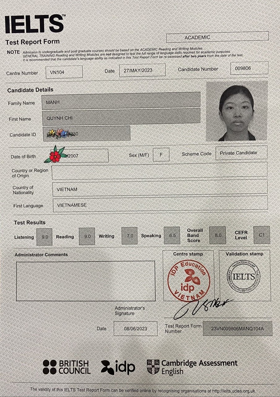 Mạnh Quỳnh Chi - 8.0 IELTS khi đang là học sinh lớp 10 - Aplus English
